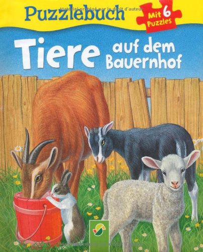 Amazon.co.jp: Tiere auf dem Bauernhof Puzzlebuch: Mit 6 Puzzles á 6 ...