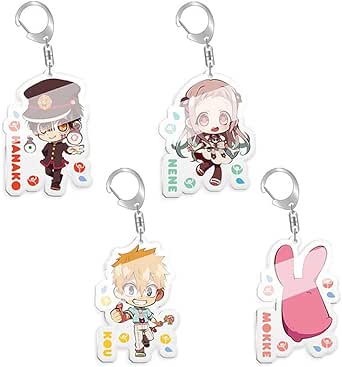 Amazon.com: FHLONG 4PCS Hanako-kun Keychain Amine Toilet Bound Hanako ...