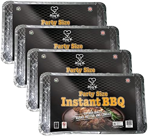 TOPLINE Homefire Instant BBQ Disposable Tray - Pack of 2 Party Size ...