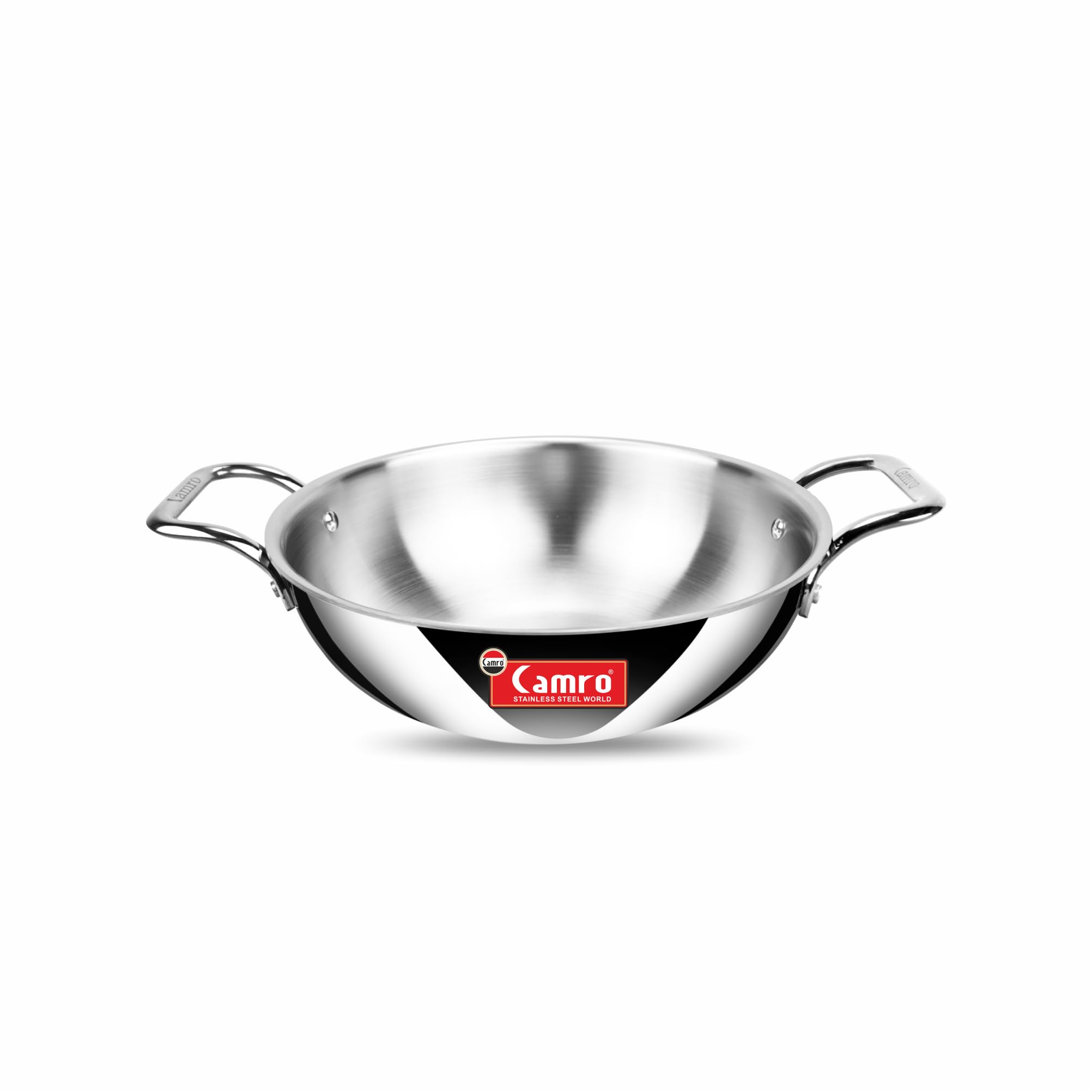 Buy Camro Triply Artisian Kadhai 18 Cm, 1 Liters | kadhai Steel ...