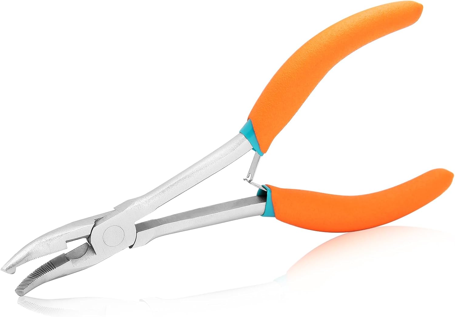 SPEEDWOX Long Reach Bent Nose Pliers with Wire Cutters Serrated Jaw ...