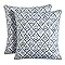 Amazon.com: Ridhi Light Steel Blue Block Print Cotton Throw Pillow ...