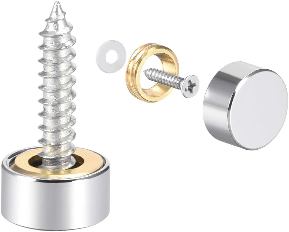 Mellewell 20 PCS Screw Covers Decorative Caps (Solid Brass Construction ...