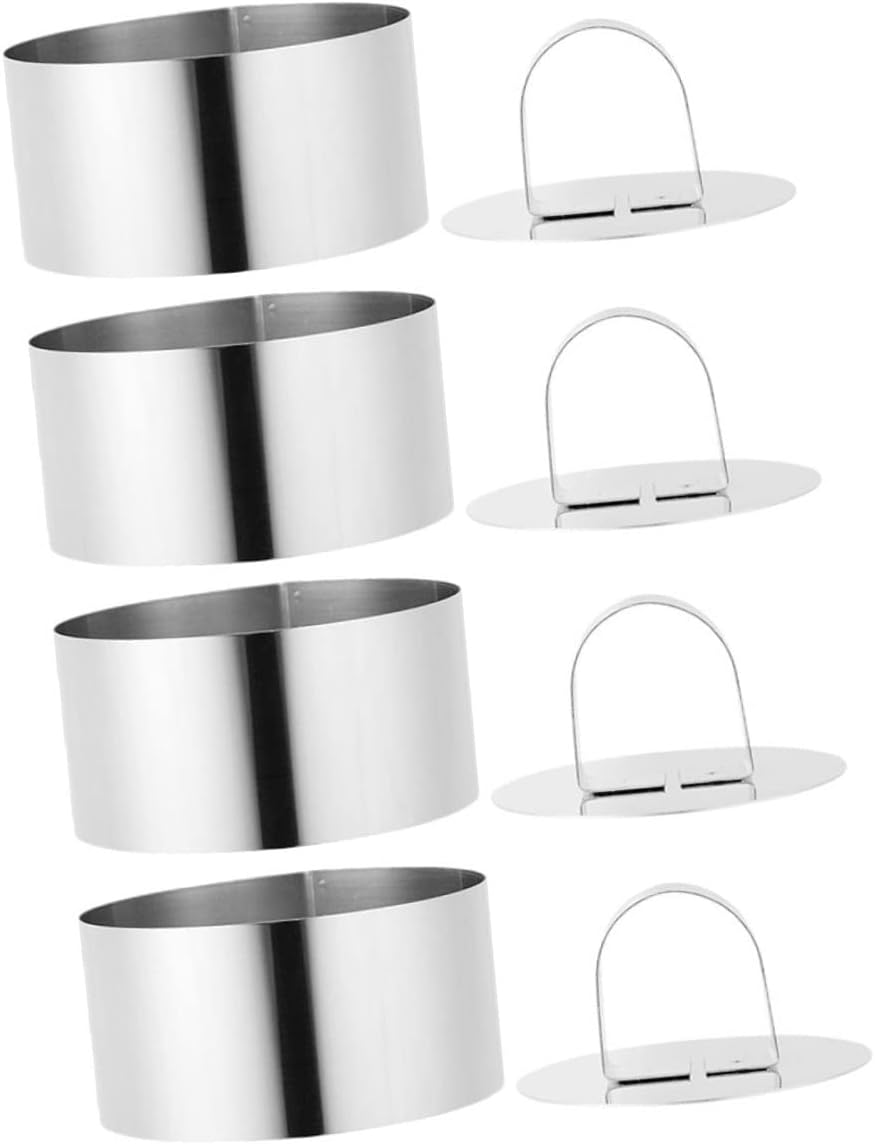 Amazon.com: Yardwe 4pcs Stainless Steel Mousse Mold Ring Molds Ring ...