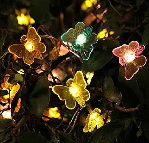 Butterfly Solar String Lights Outdoor Waterproof Camping 12 LED Fairy ...