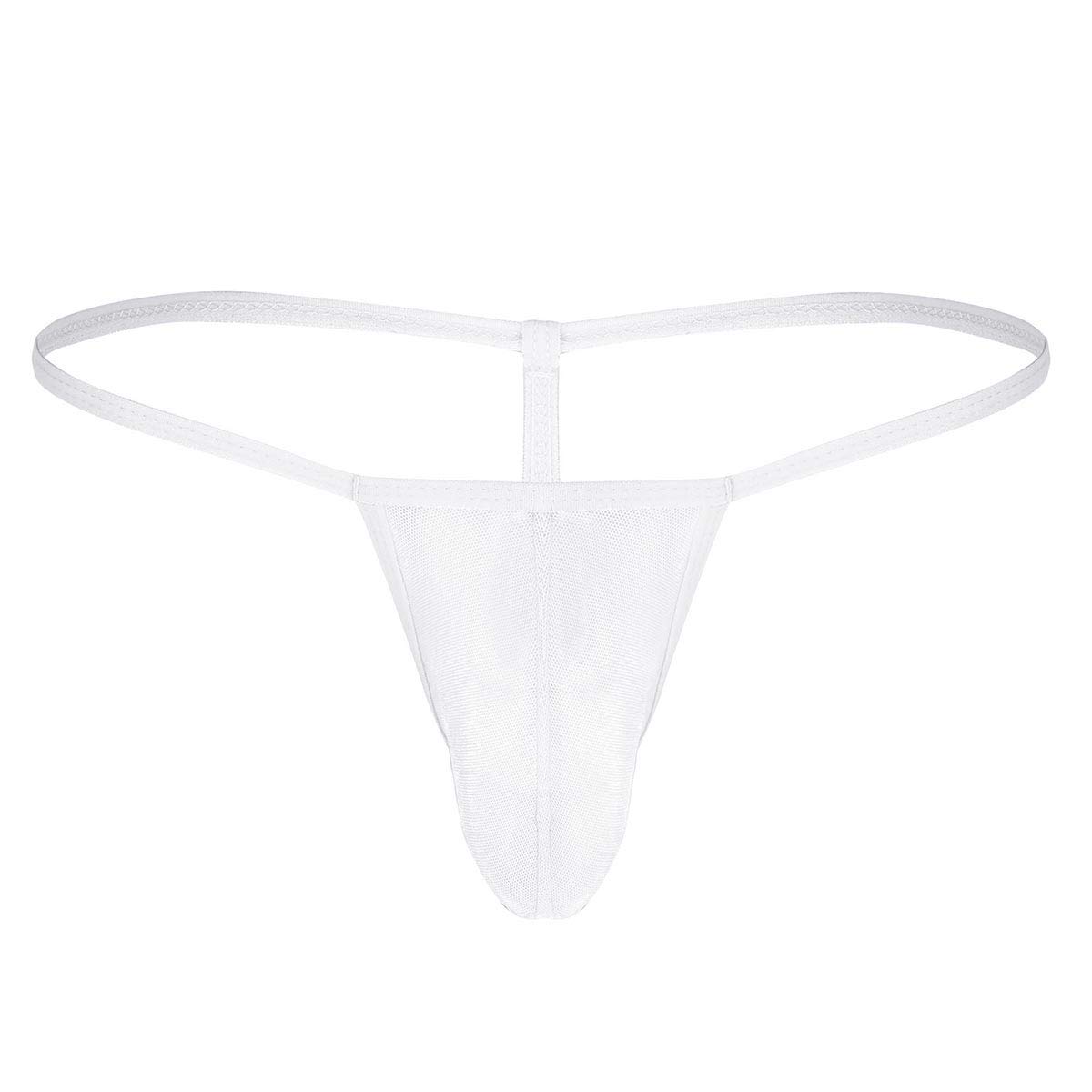 Buy zdhoor Men Sheer See-Through Micro Bikini Thong Sexy Pouch G-String ...