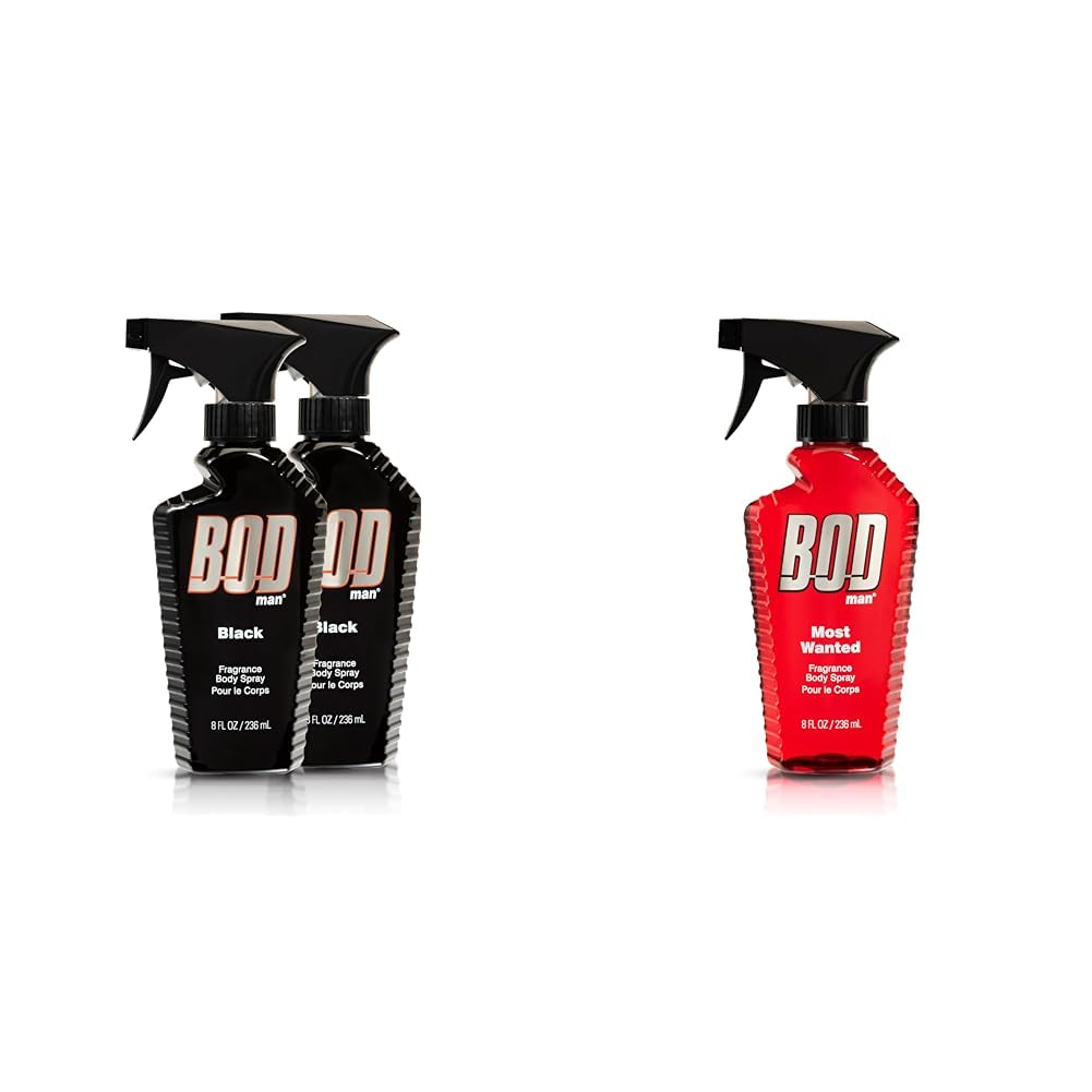 Amazon.com : BOD man Fragrance Body Spray Black 8 fl oz (Pack of 2 ...