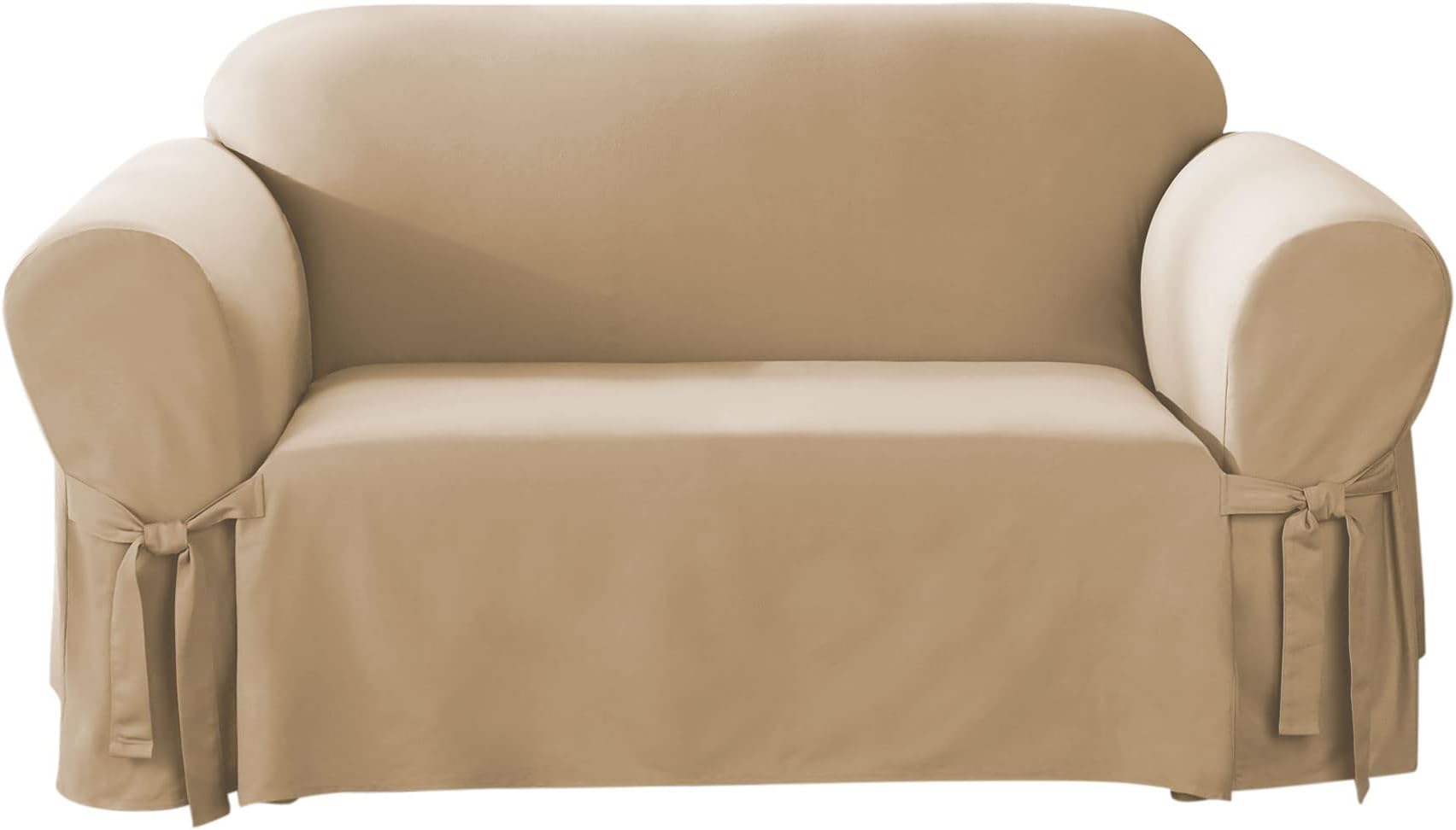 Amazon.com: SureFit Heavy Weight Cotton Canvas 1 Piece Sofa Slipcover ...