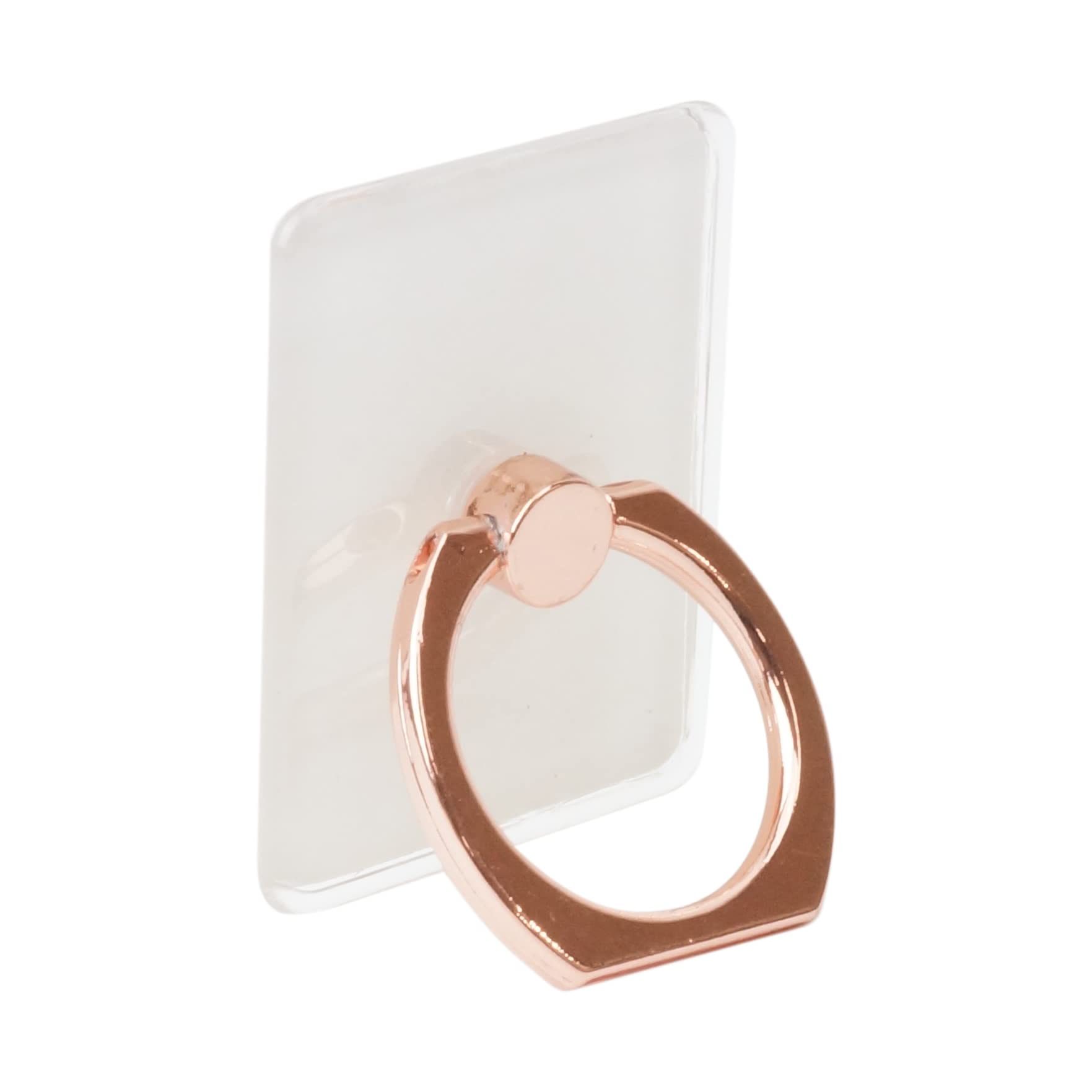 Amazon | prendre スマホ リング 落下防止 ホールドリング スタンド 軽量 薄型 安定 指輪型 スマホリング 粘着 クリア プレート （ピンクゴールド） PR-SMRING23 ...