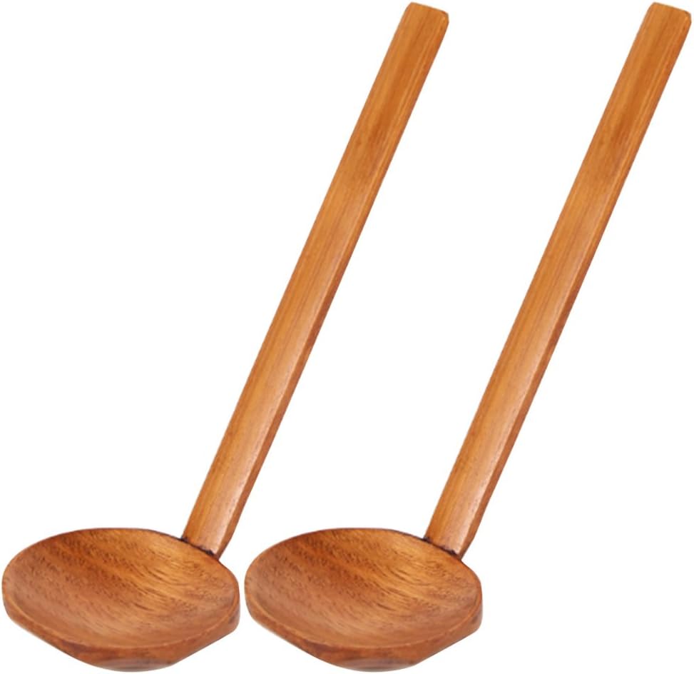 Amazon.com: Japanese 8.5 inches Handcrafted Wooden Soup Spoon Ramen ...
