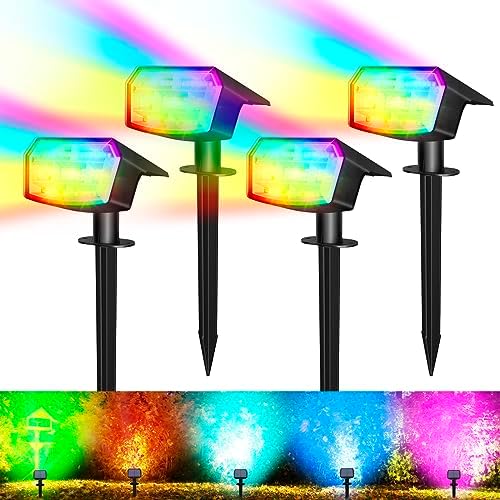 Solar Color Changing Lights Outdoor, 59LED RGB Solar Lights Outdoor ...