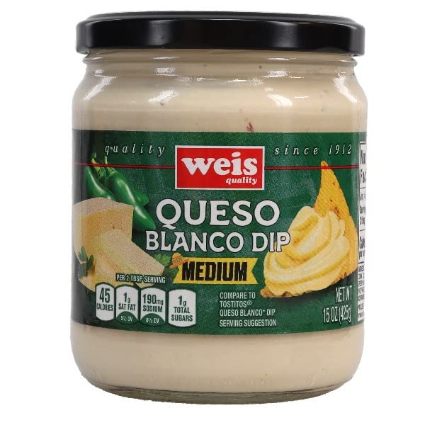 Amazon.com: Weis Quality, Blanco Dip Con Queso Medium, 15 Ounce ...