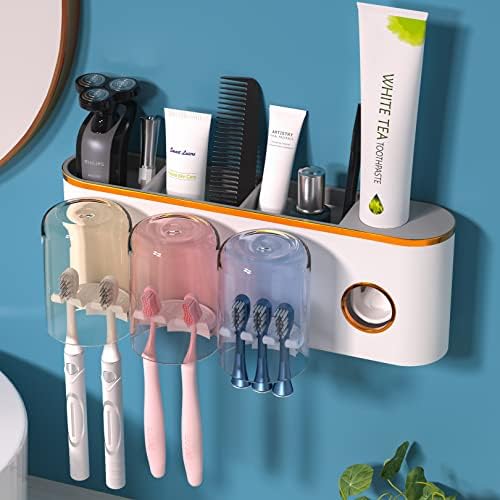 DENSAIL Wall Mounted Automatic Toothpaste Dispenser with Dust-Proof ...