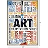 Amazon.com: Art Speaks Without Words Quotes Art Classroom Poster ...