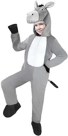 Amazon.com: GKTOP Hooded Donkey Costume for Child, Farm Animal Costume ...