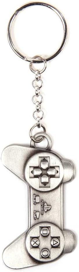 Amazon.com: PlayStation Sony Controller Metal Keychain (Grey ...