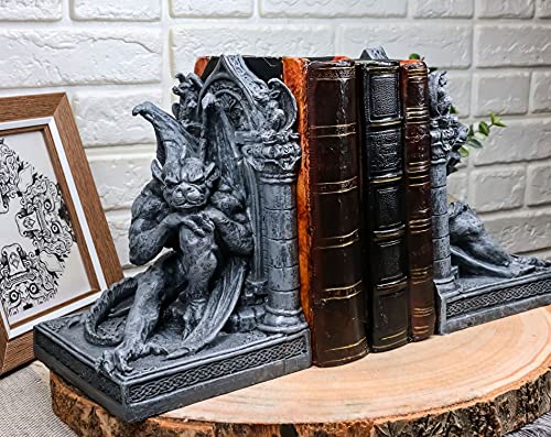9 Unique Gothic Bookends: GOTH Bookshelf Sculptures