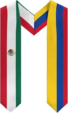 Amazon.com: Generic Graduation Stole Mexico Mexican Colombia Colombians ...