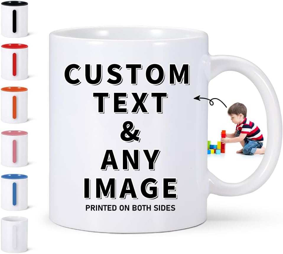 Amazon.com: Custom Mug, Personalized Coffee Mugs with Picture, Text ...