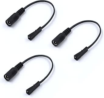 VST Black Adapter Cable 3 Pack 12V DC Female Plug and DC12V JST 2 Pin ...