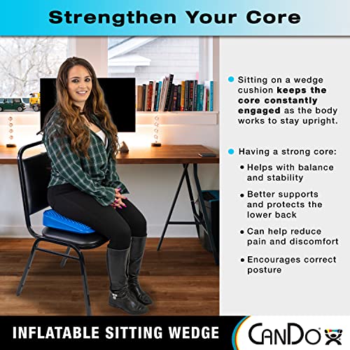 Snapklik.com : CanDo Sitting Wedge Active Seat Wobble Cushion For Posture