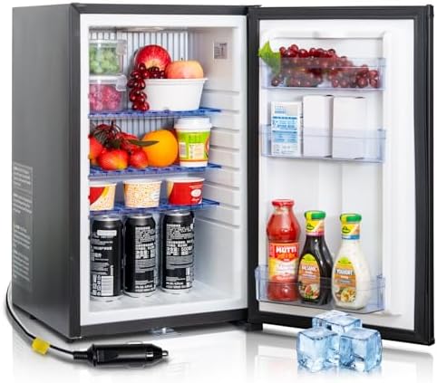 Techomey 12V Semi Truck Refrigerator 1.7 Cu.Ft, Quiet Mini Camper ...