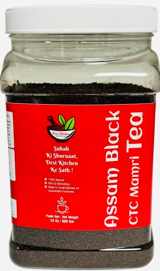 Amazon.com : Desi Kitchen CTC Mamri Assam Black Tea 24oz (680g) | Indian Loose Black Tea ...