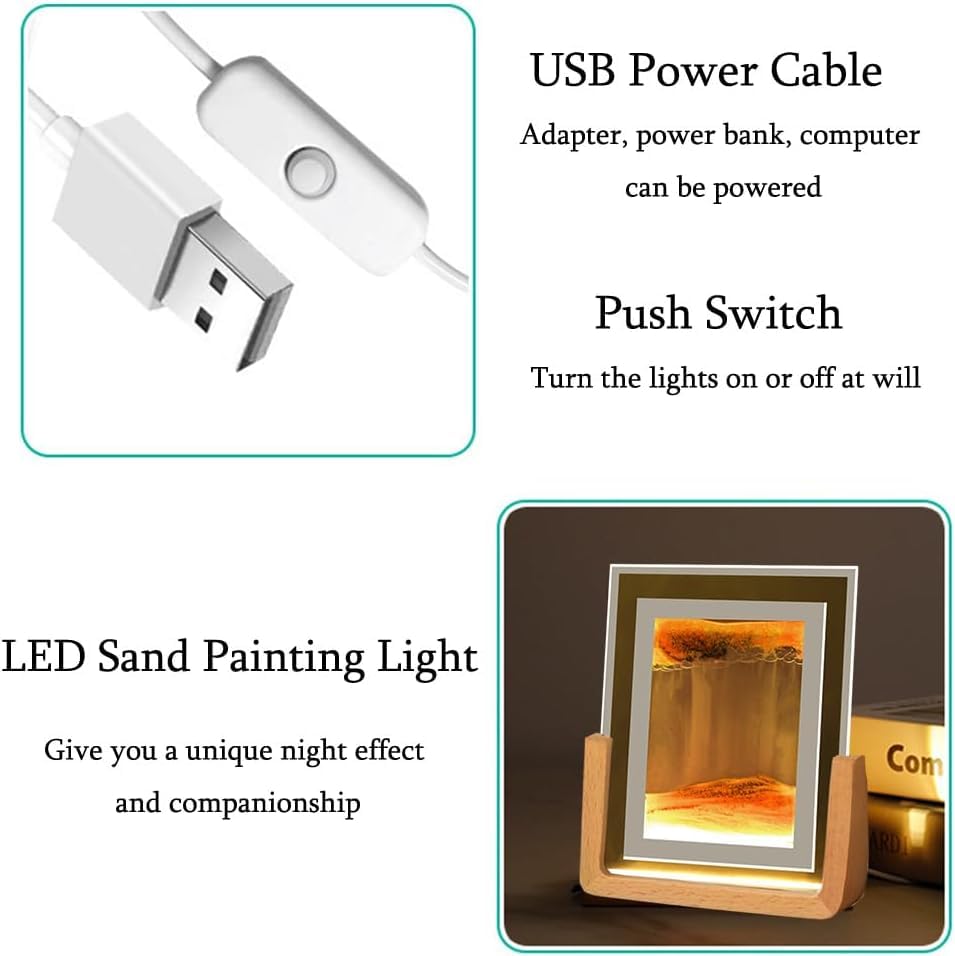 Snapklik.com : Arthink Moving Sand Art Decor Lamp, 3D Deep Sea Liquid ...