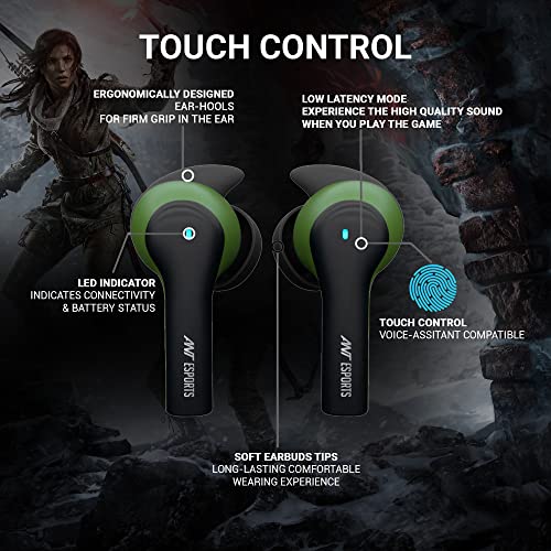 Ant Esports Infinity Bluetooth Truly Wireless in Ear Earbuds, Gaming ...