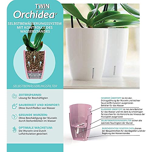Santino SET OF 4 ORCHIDEA Self-Watering Orchid Pot – 15CM Self-Watering ...