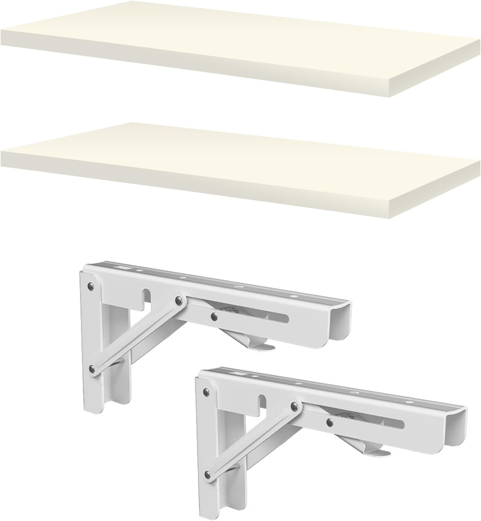 highdecora Floating Shelves Wall Mounted White Depth 300mm Set of 2 ...