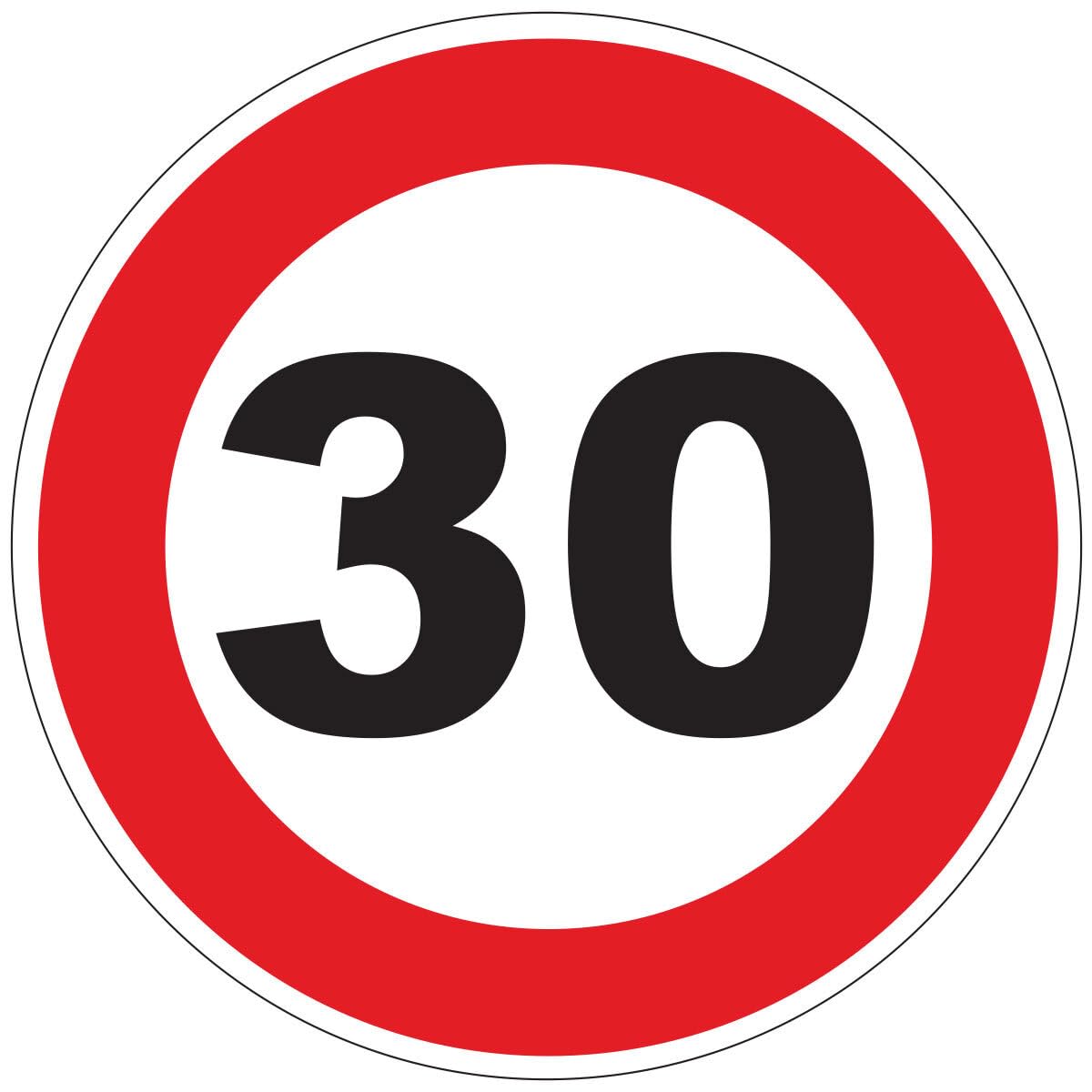 Red Circle Speed Limitation Sticker for Cars – Tractor Truck Speed ...