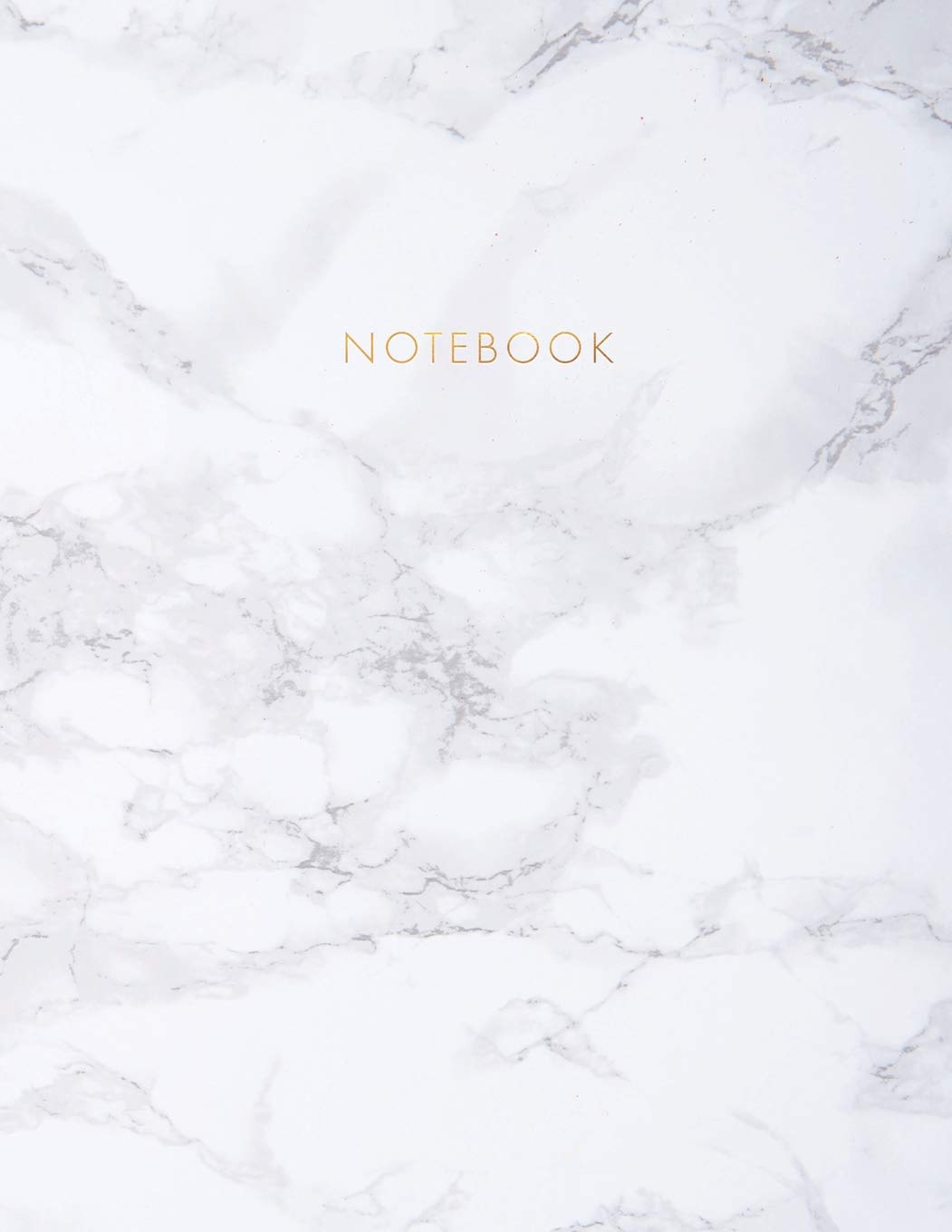 Notebook: Elegant White Marble with Gold Lettering - Marble & Gold ...