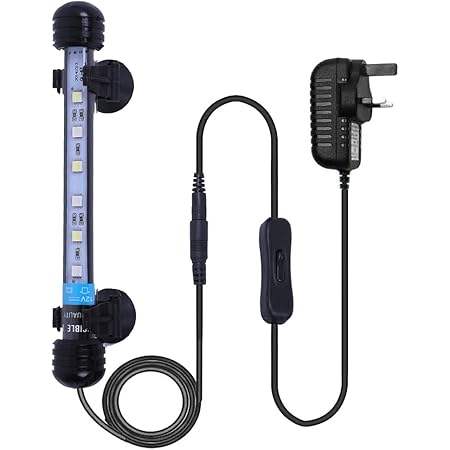 VARMHUS LED Aquarium Lighting, Aquarium Lamp White and Blue Color Changing Submersible Fish Tank ...