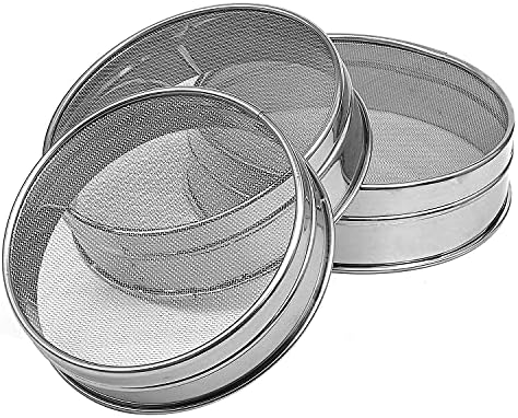 Buy RT SHOP "3-Piece Stainless Steel Sieve Set: Versatile Kitchen ...