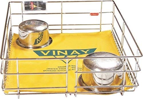 Homeproducts4U Right Angle Kitchen Utensil Plain Basket 17"x20"x4 ...