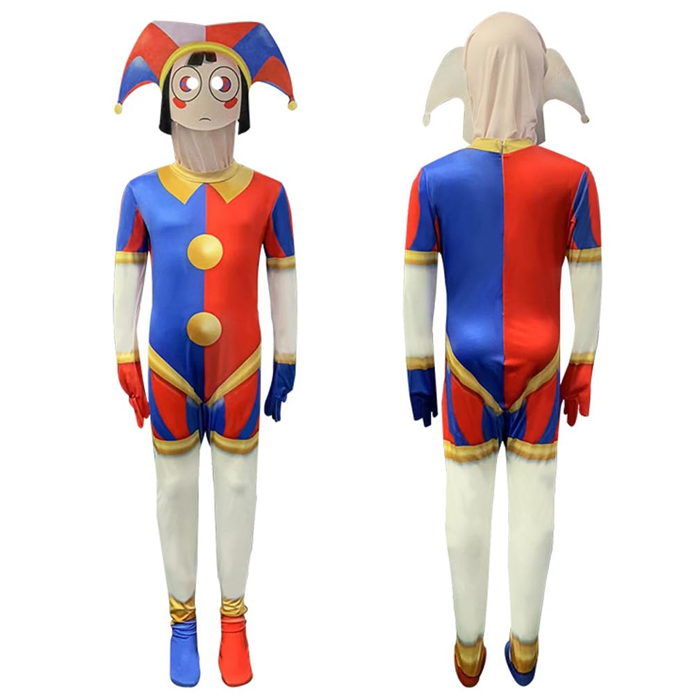 Pomni Costume Digital Circus Cosplay Outfit Halloween Costume Jumpsuit ...