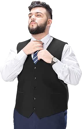 GATMSTZ Mens Suit Vest for Big Tall Formal Fit Business or Casual at ...
