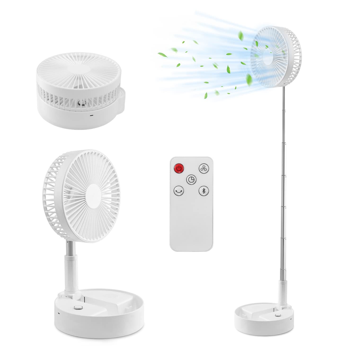 Amazon.com: Upgraded Oscillating Fan Height Adjustable Folding and ...