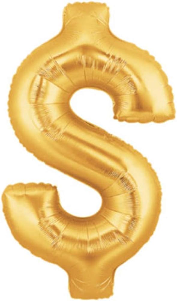 Amazon.com: Large $ Money Sign Gold Megaloons 40" Mylar Balloon : Home ...