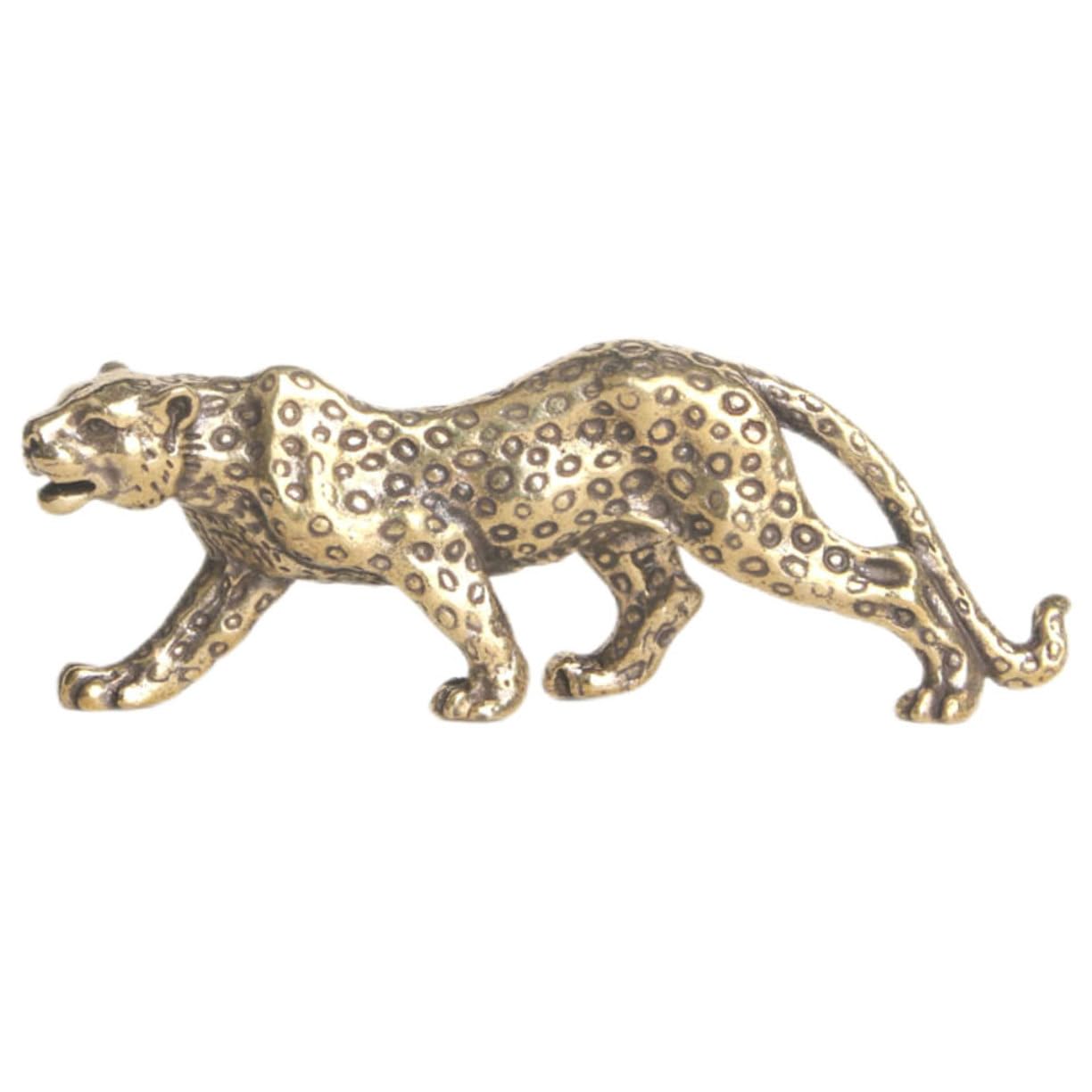 Amazon.com: Zerodeko Brass Leopard Ornament Feng Shui Animal Statue ...