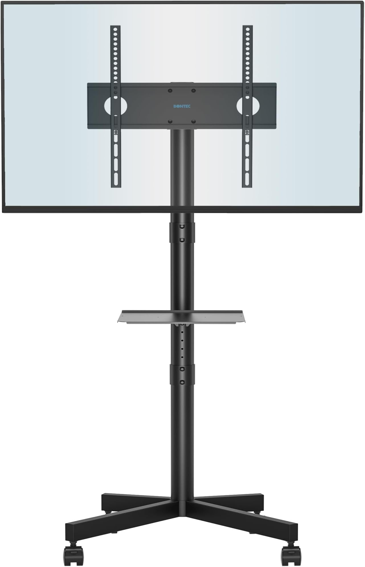 BONTEC Mobile TV Stand on Wheels, Free Standing TV Stand for 23-60 Inch ...