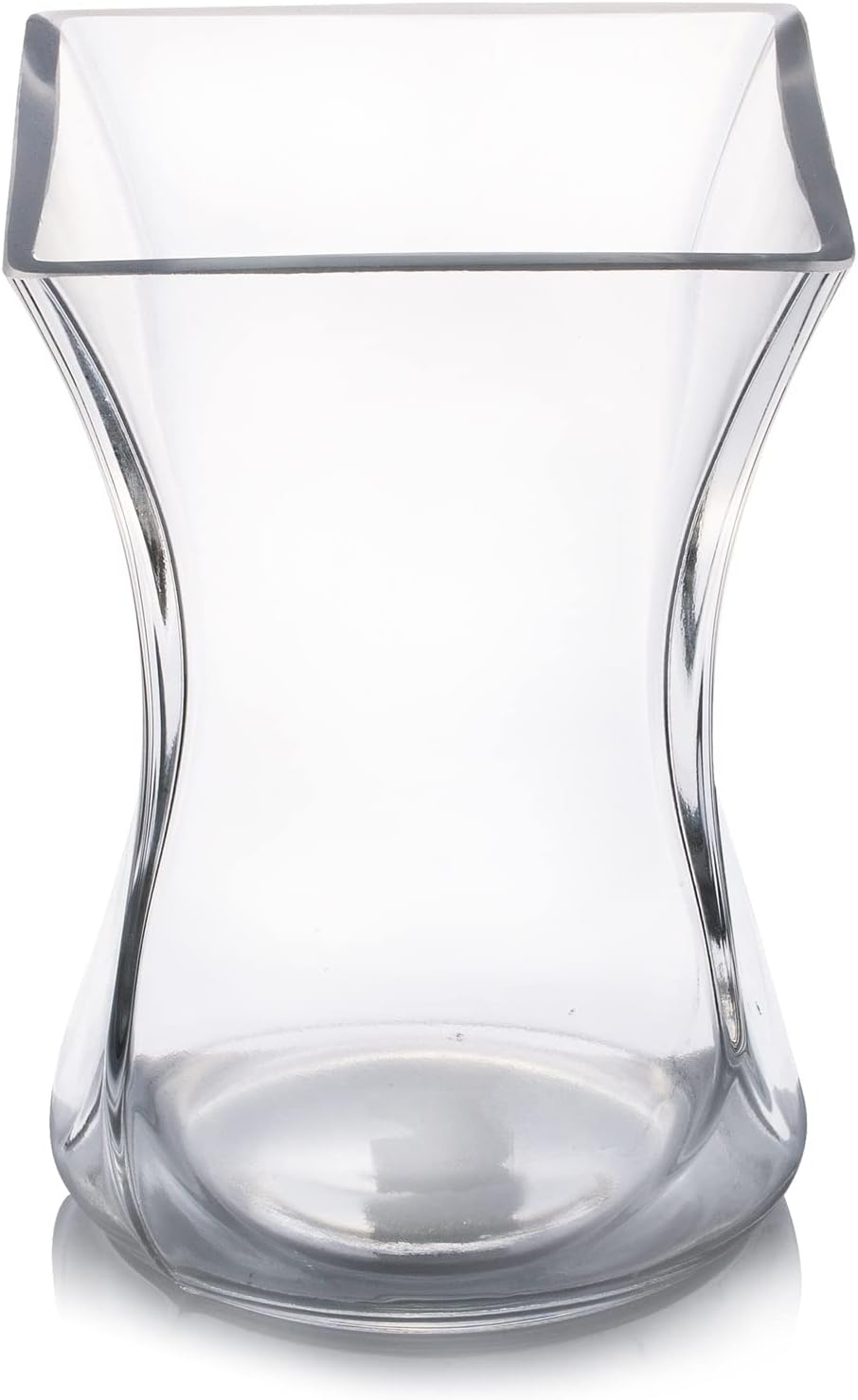 Enova Floral Clear Square Glass Vase, 7.5x5x5 Inch Block Glass Vase for ...