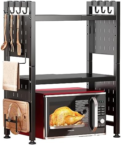 Amazon.com: Adjustable Microwave Stand,Microwave Oven Rack Shelf Heavy ...