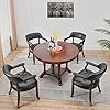 Amazon.com: JESONVID Set of 4 Dining Chair with Casters, Accent ...