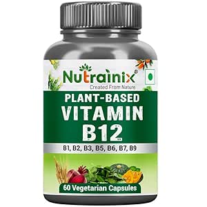 Nutrainix Plant Based Vitamin B12 Supplement | B1,B2,B3,B5,B6,B7,B9 ...