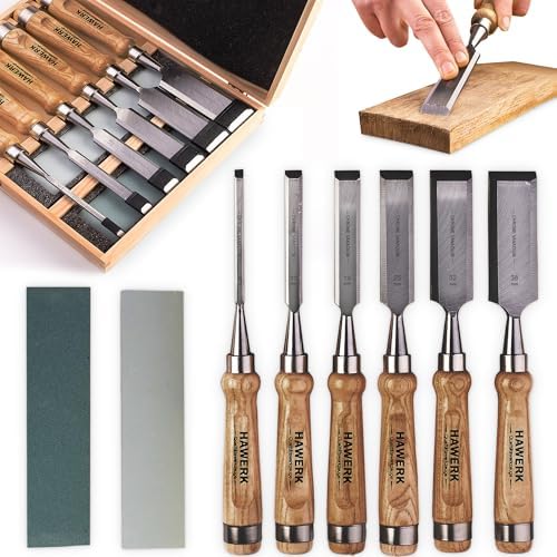 SELFIE CAT 8 Piece Wood Chisel Set for Woodworking Tools Wood Carving ...