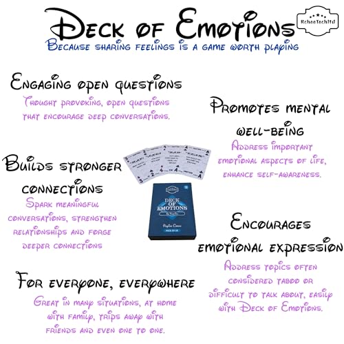 RcheeTech – Deck of Emotions – 54 playing cards which include questions ...
