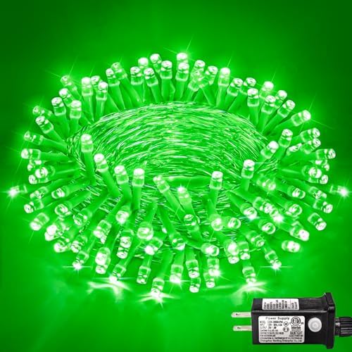120 LED Green String Lights 40ft Green Christmas Lights Indoor Outdoor ...