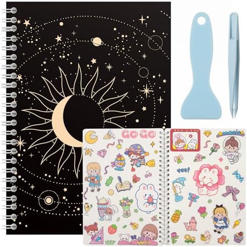 Amazon.com: Reusable Sticker Book Collecting Album Blank Sticker ...